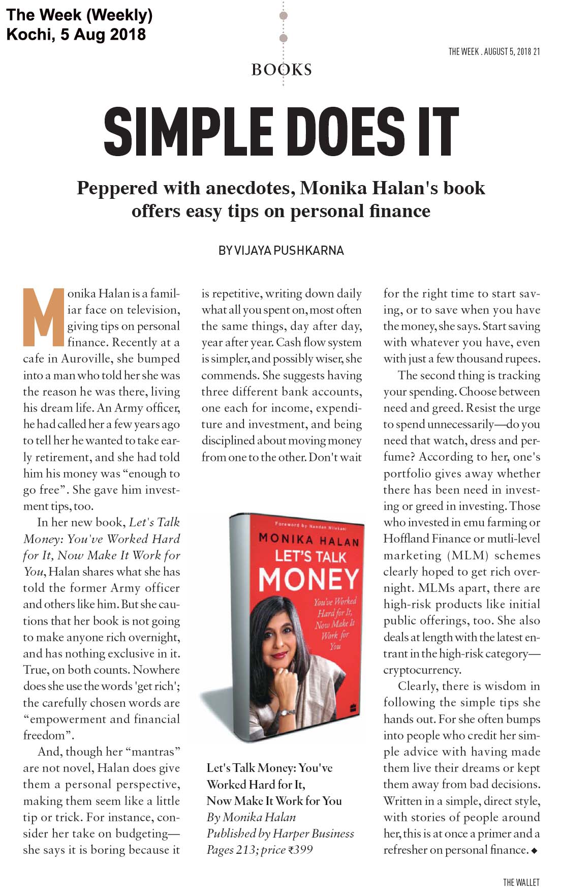 Let’s Talk Money English – Monika Halan